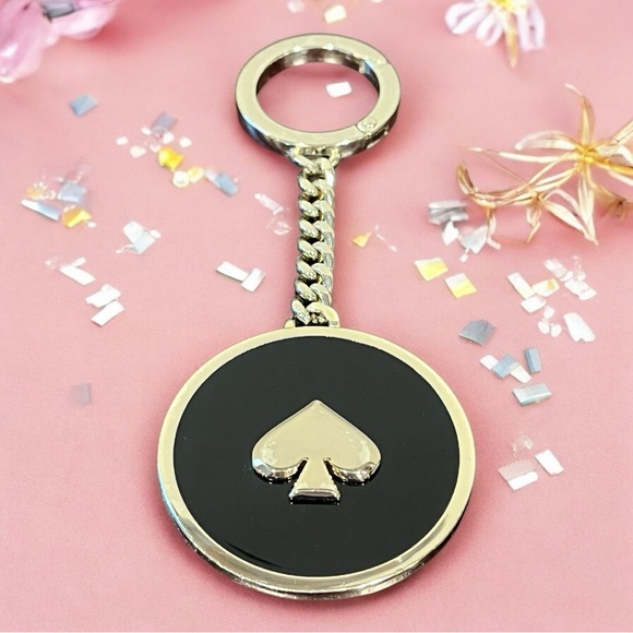 kate spade | Accessories | Kate Spade New York Gold Black Enamel Spade ...